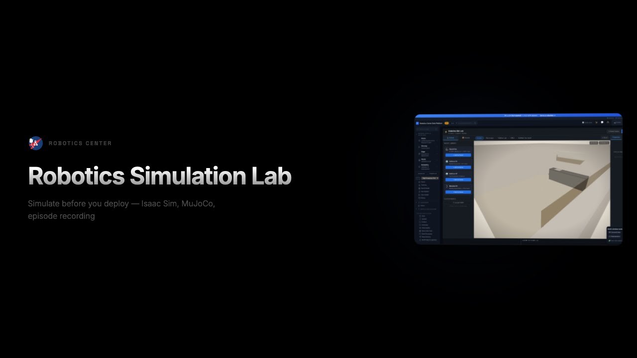 #16 Robotics Simulation Lab — Robotics Center Platform Tutorial