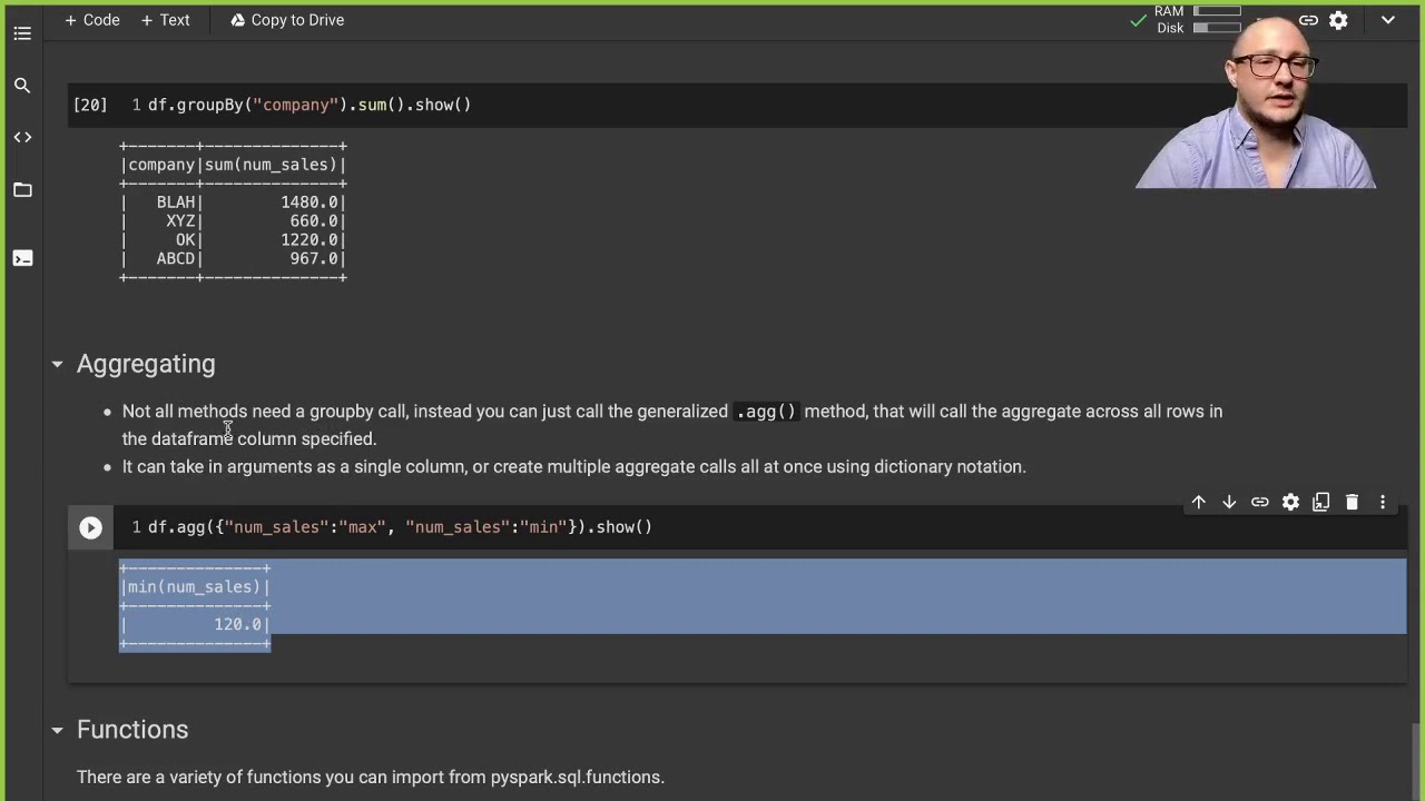 Spark GroupBy and Aggregation Functions