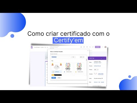 Como criar certificado com o Certify’em | Tutorial