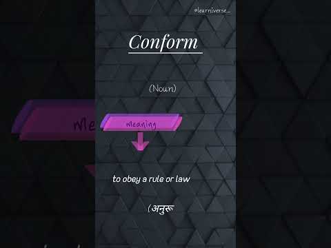 Meaning of Conform