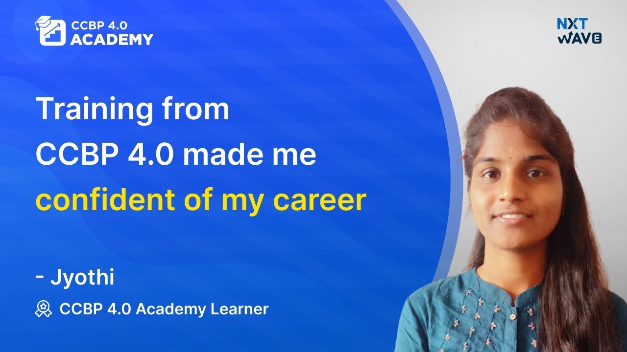 ✨ Building Confidence and Tech Skills for My Future Career: Jyothi's Journey with NxtWave Academy! 🚀