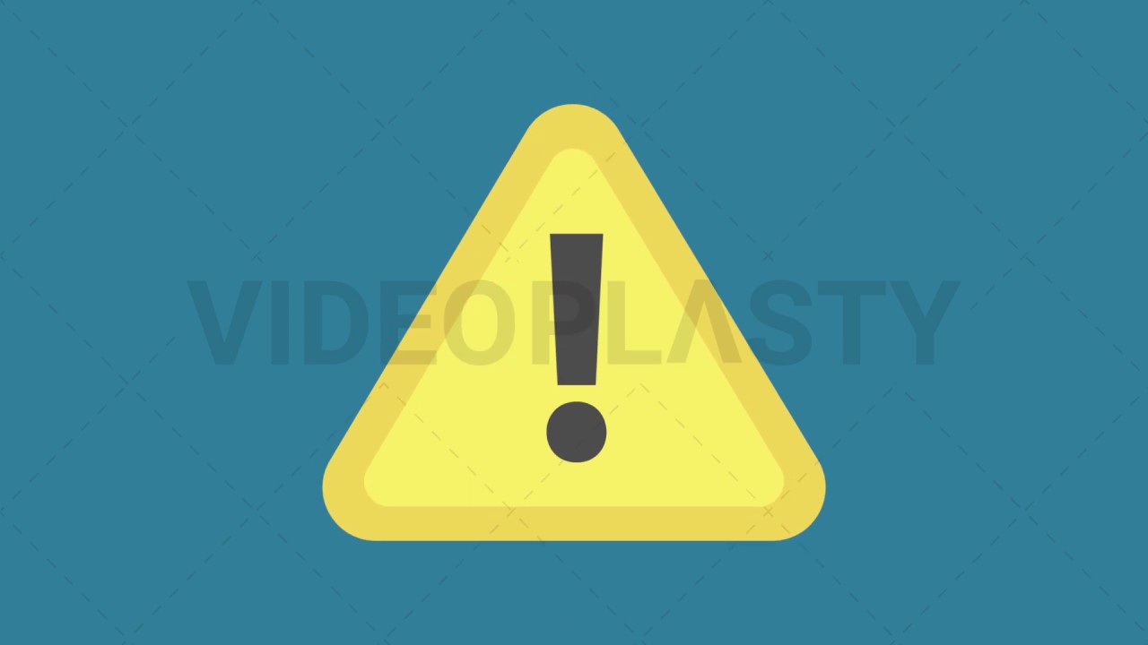 Caution Sign Icon Animation [MOV & GIF]
