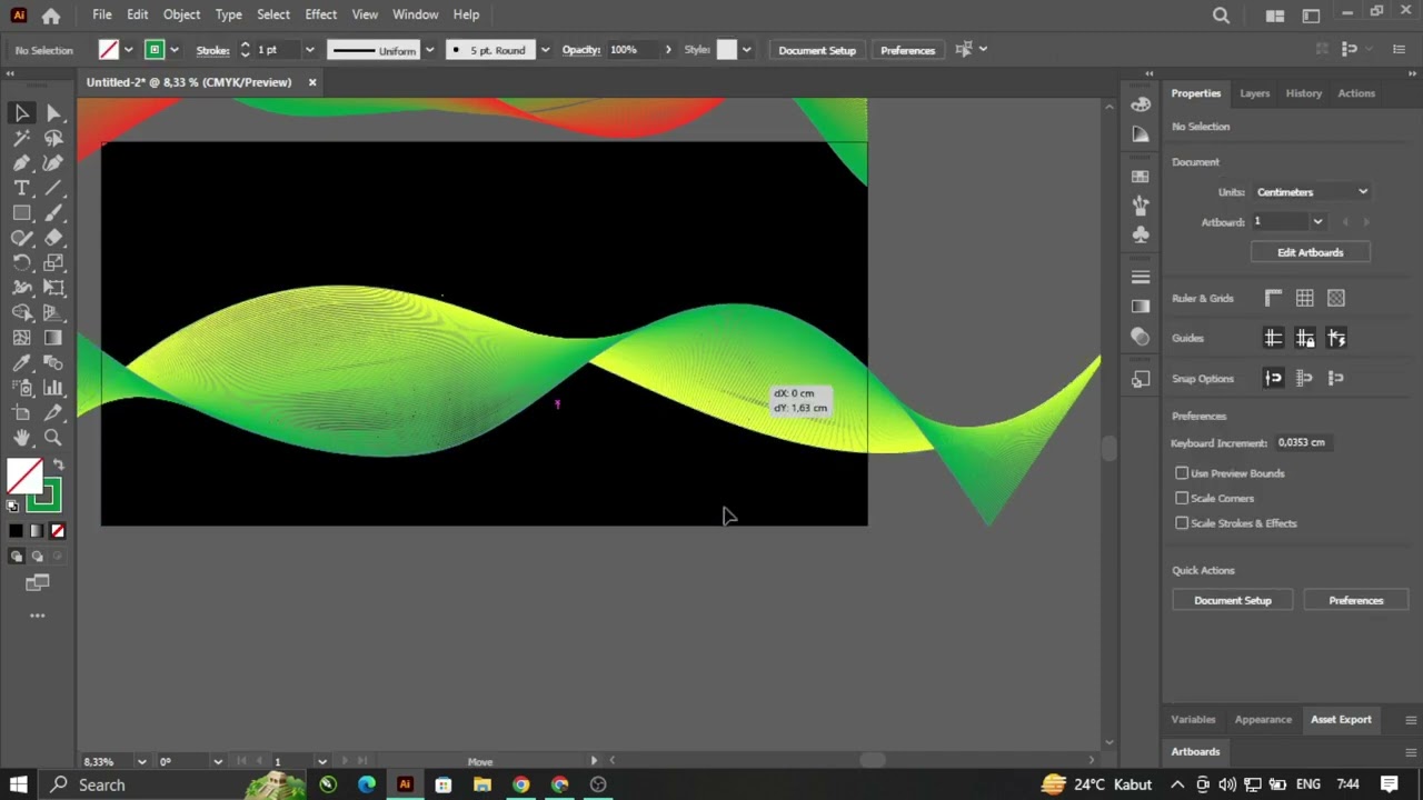 Buat Latar Belakang Garis Abstrak | Adobe Illustrator Tutorial | AI DESIGN