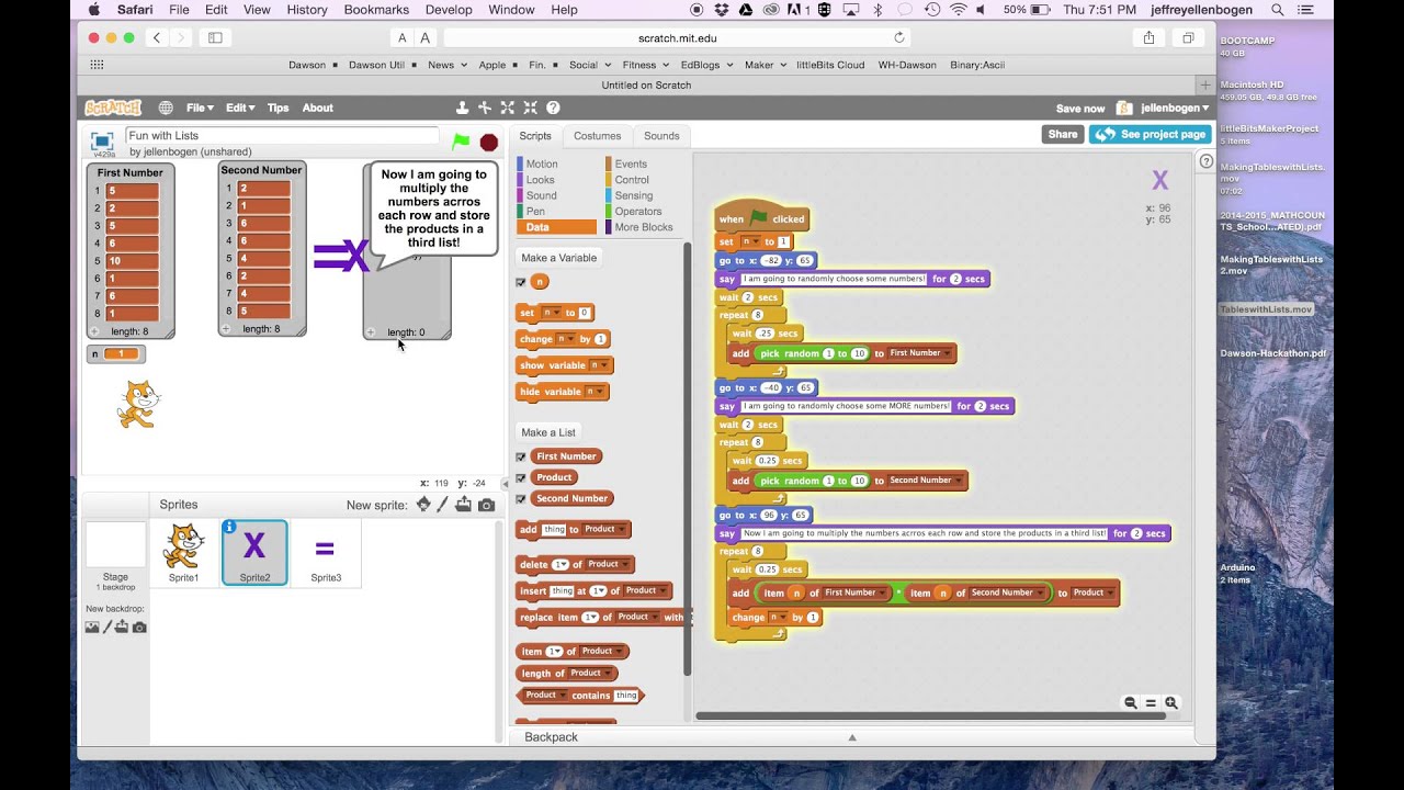 Scratch - More Fun with Lists