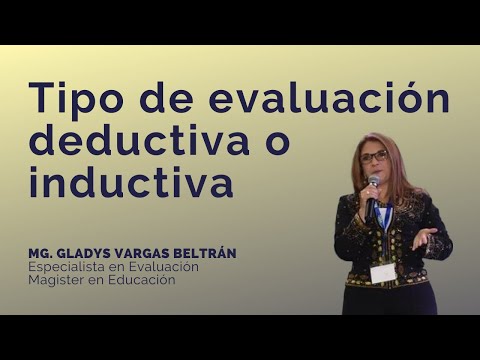 Type of evaluation: deductive or inductive