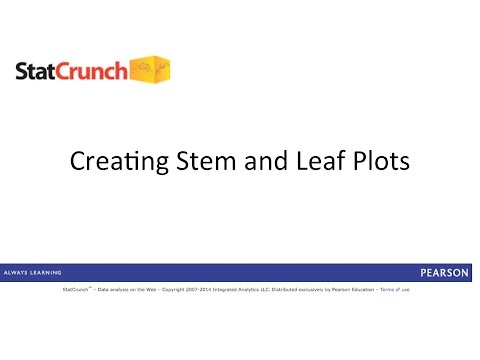 StatCrunch: Creating Stem and Leaf Plots Video Lecture - Statcrunch Tutorials for Beginners ...