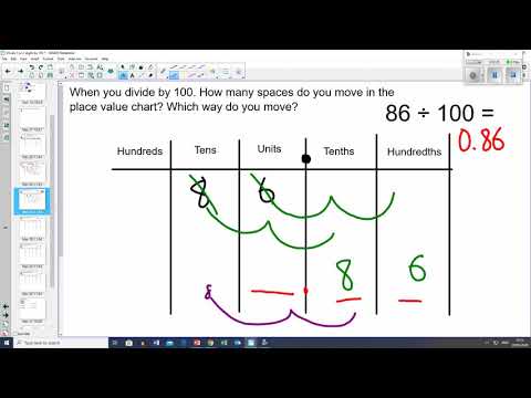 24.3 divide 1 or 2 digit numbers by 100