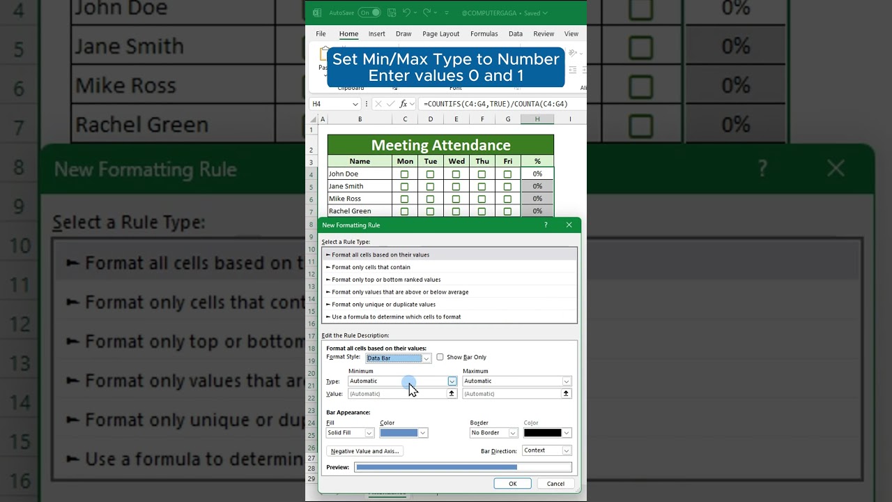 Excel Tips #55: Automate Attendance Tracking in Excel!