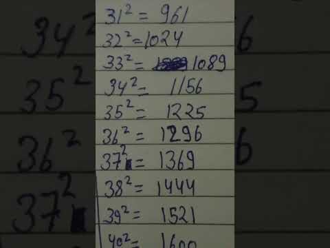 31 to 40 square #math #trending #viral