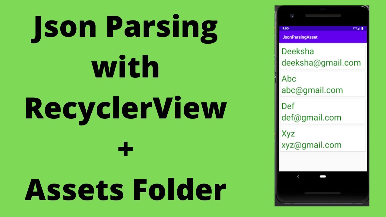 JSON Parsing - How to parse JSON data from asset folder in Android | Java | Android Studio Tutorial