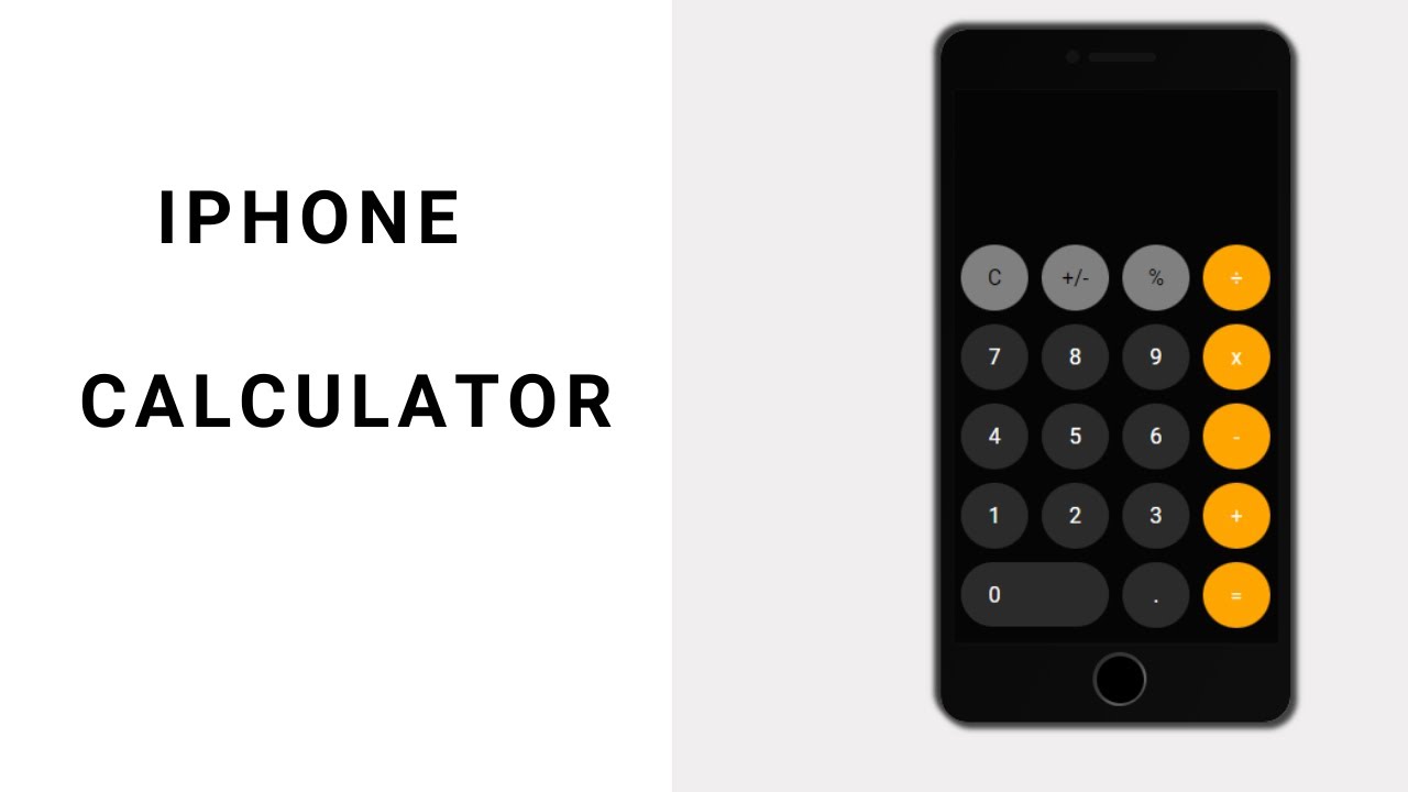 How to make a IPhone calculator by HTML CSS and java script  |  Source code