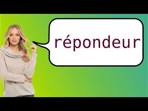 How to say 'answering machine' in French?