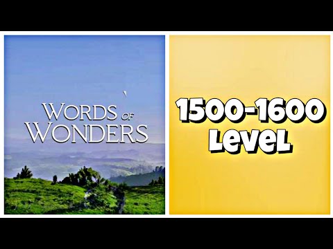 Wow (Words Of Wonders) - Level 1500-1600 Answers