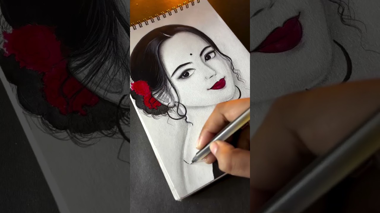 Indian beauty, timeless and untold ❤️😍 #art #girl #artist #painting #viral #followme #prettygirl