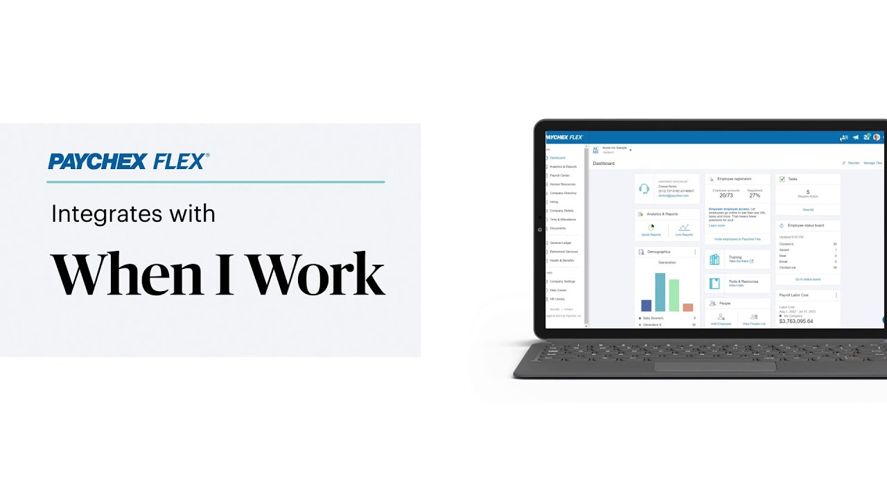 Easily Schedule and Pay Employees with Paychex Flex® and When I Work