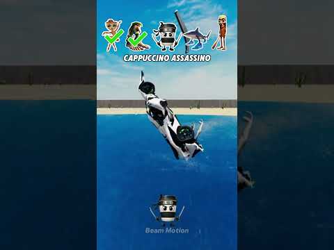🪵Italian Brainrot Funk BeamNG DRIVE Car Jump Challenge 🦈☕ #beamngdrive #italianbrainrot