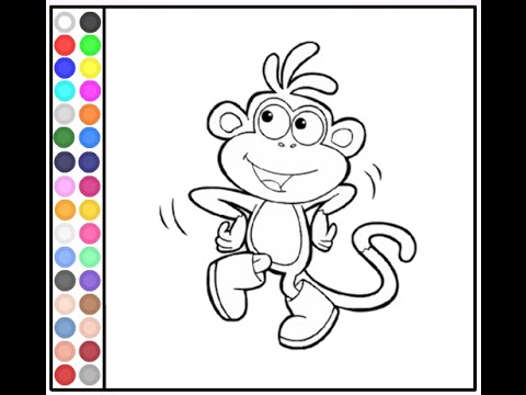 Dora Painting And Coloring Online - Dora Coloring Games