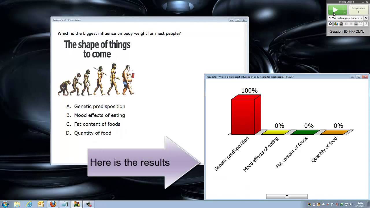 Clickers Questions in Class with Turning Point 5.2.1 Walk Through