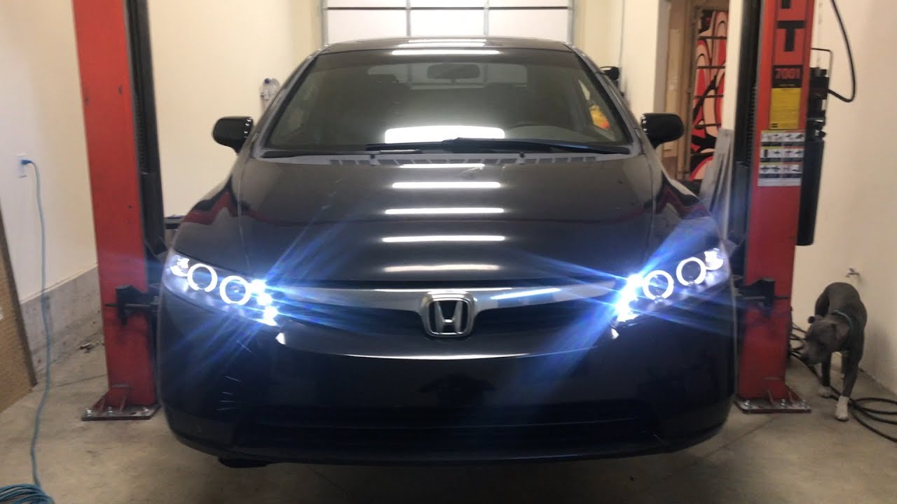 Civic Gets an Upgrade || DIY Headlight Install 2007 Civic