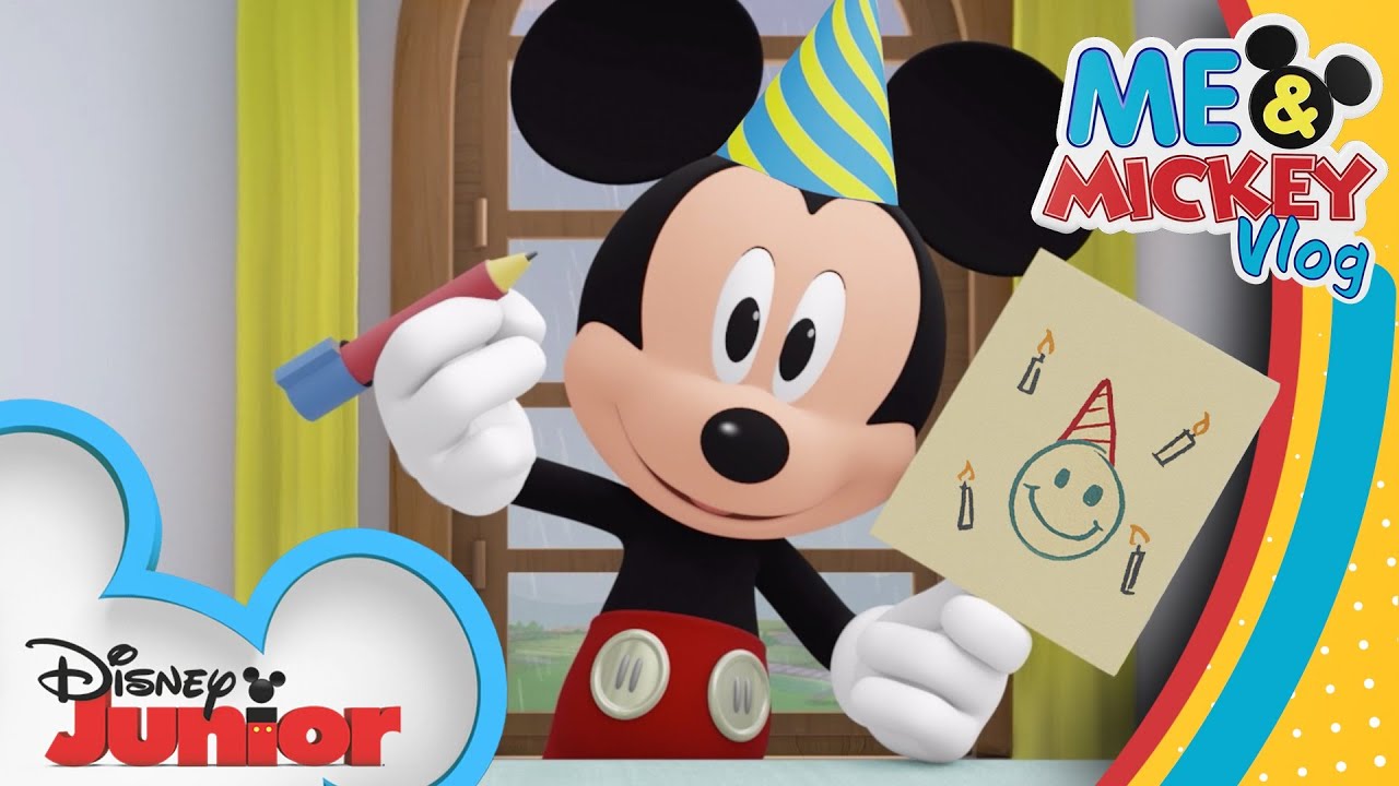 DIY Thank You & Birthday Greeting Card ✉ | Paper Crafts 🖍 | Me & Mickey | Vlog 22 | @disneyjr