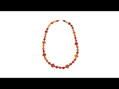 Jay King Carnelian Multicut Bead 361/4" Necklace