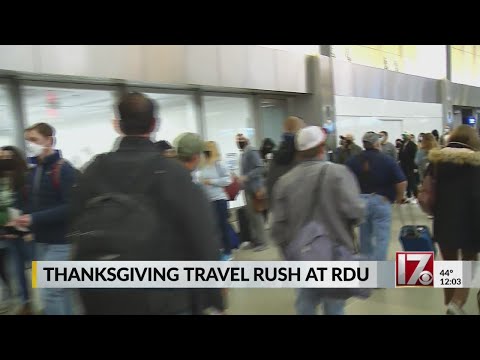 Thanksgiving travel rush at RDU Airport