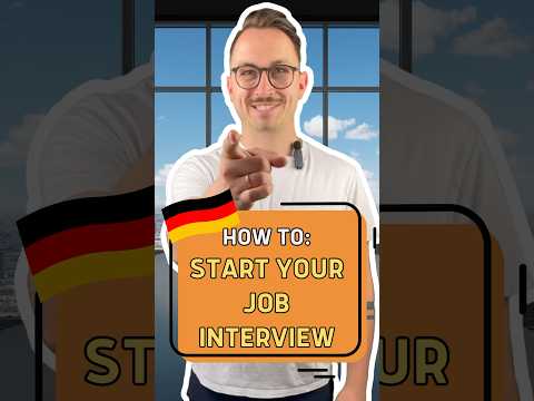 Say this at the beginning of your job interview in Germany #german #jobinterview #learn