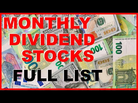 Monthly Dividend Stocks 2021