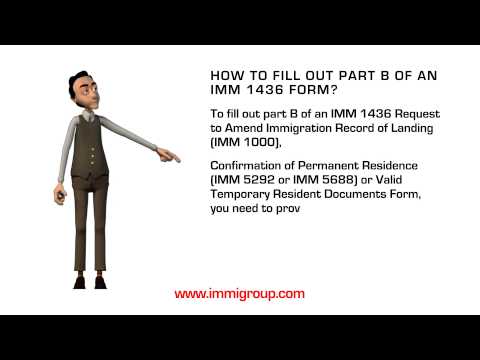 How to fill out part A of an IMM 1436 Form?