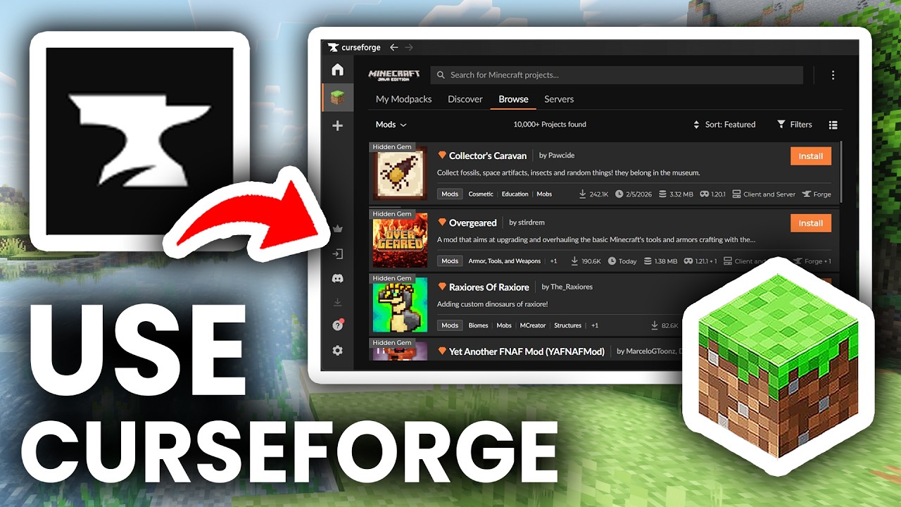 How To Use CurseForge Minecraft Mods - Step By Step