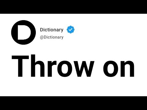 Throw on Meaning In English