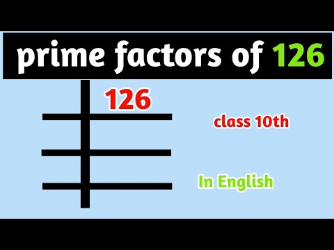🔥prime factors of 126 - prime factorization ll prime factor 😱