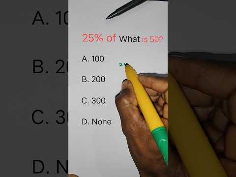25% of What is 50?