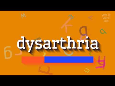 How to say "dysarthria"! (High Quality Voices)