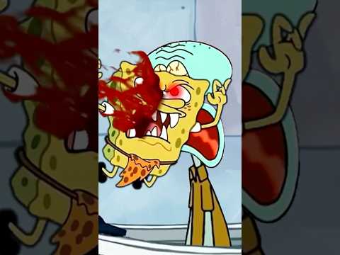 Insane Spongebob eat Squidward #spongebobmeme #spongebobmemes #shorts