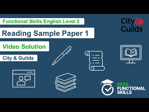 Pass Functional Skills - City & Guilds Reading Sample Paper 1 (Level 2) Video Solution