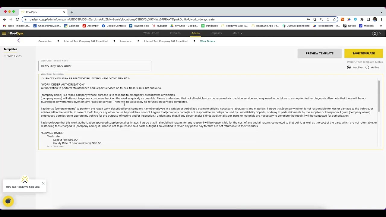 How to Add or Edit a Work Order Template (July 2022)
