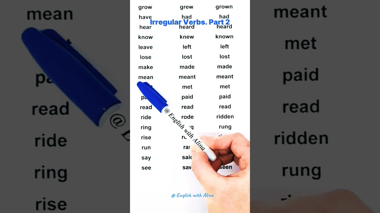 Irregular VERBS #learnenglish  #learning #learn #teach #grammar #English #englishwithalina #teachers