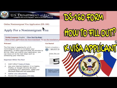 DS-160 FORM Step By Step 2021 | K Visa Applicant