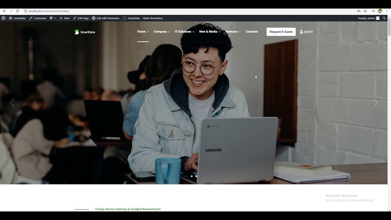 Install and import demo data of Smartdata WordPress Theme