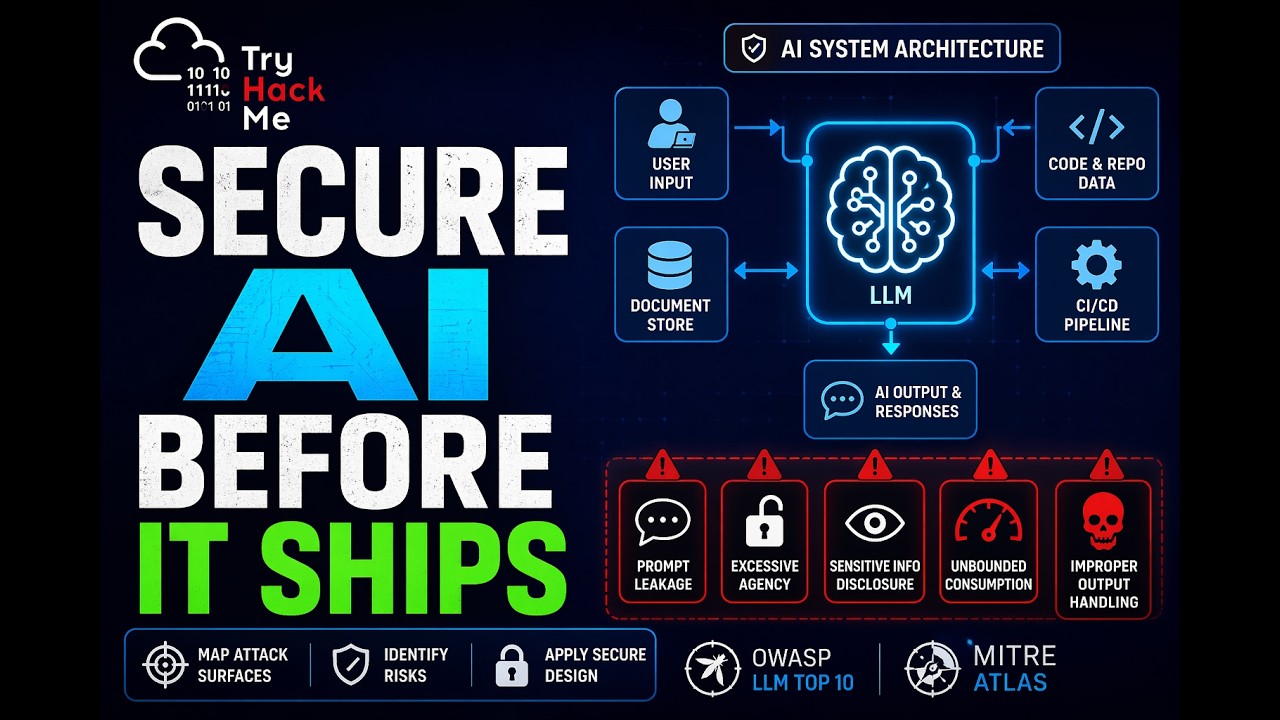 Securing AI Systems TryHackMe | Map AI Attack Surfaces, Trust Boundaries, and LLM Risks
