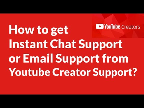 How to get Chat Support / Email Support from Youtube Creator Support Team?