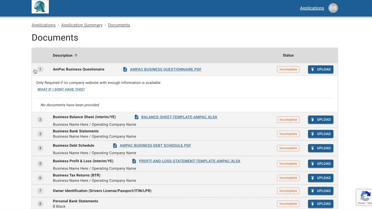 Loan Application Walkthrough Video