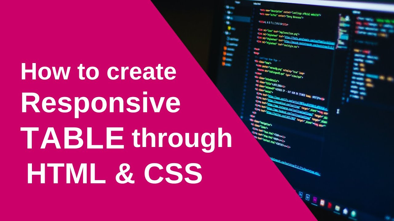 How to create responsive table through HTML & CSS