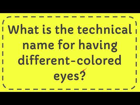 What is the technical name for having different-colored eyes?