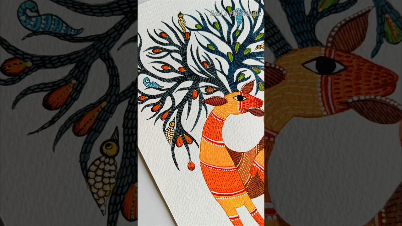 Folk Art ✨ 🎨🖌️| Gond Art | Rati's Art Studio
