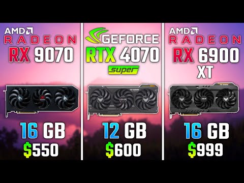 AMD RX 9070 vs RTX 4070 SUPER vs RX 6900 XT | Test in 6 Games