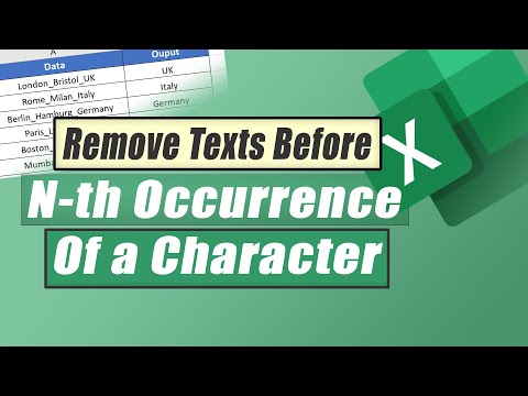 How to Remove Text Before the N-th Occurrence of a Character in Excel | Excelgradaute