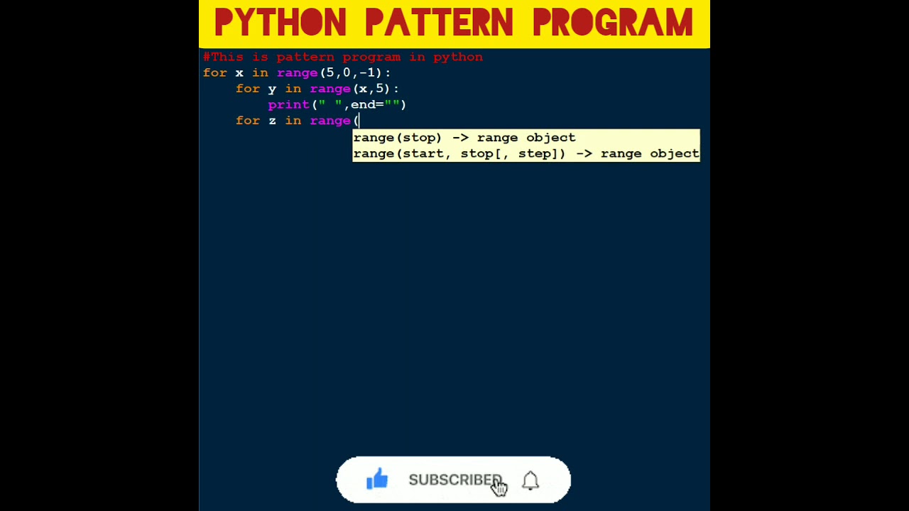 #python 37 To Print Pattern Program In Python Programming | Computer Programming | #shorts #coding