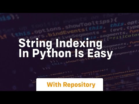 String indexing in python is easy